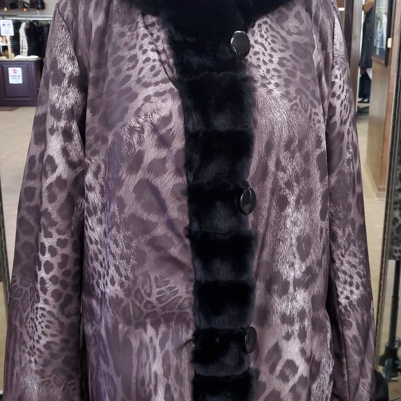 Nikki Jones | Jackets & Coats | Reversible Animal Print Faux Sheared ...